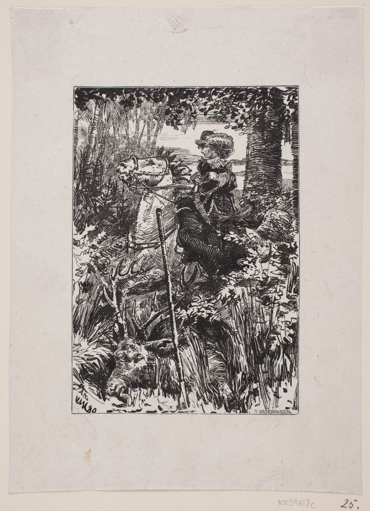 Illustration til H. Drachmanns digt "September", 1880, F. Hendriksen ...