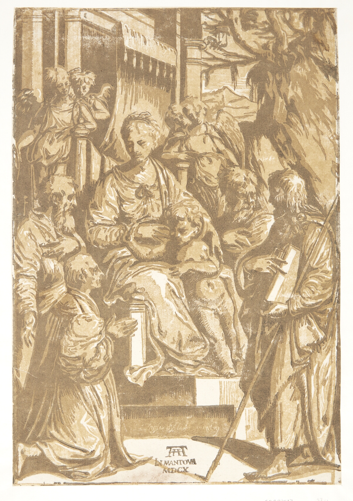 Tronende Maria med Jesusbarnet og helgener, 1545 – 1565, Alessandro ...