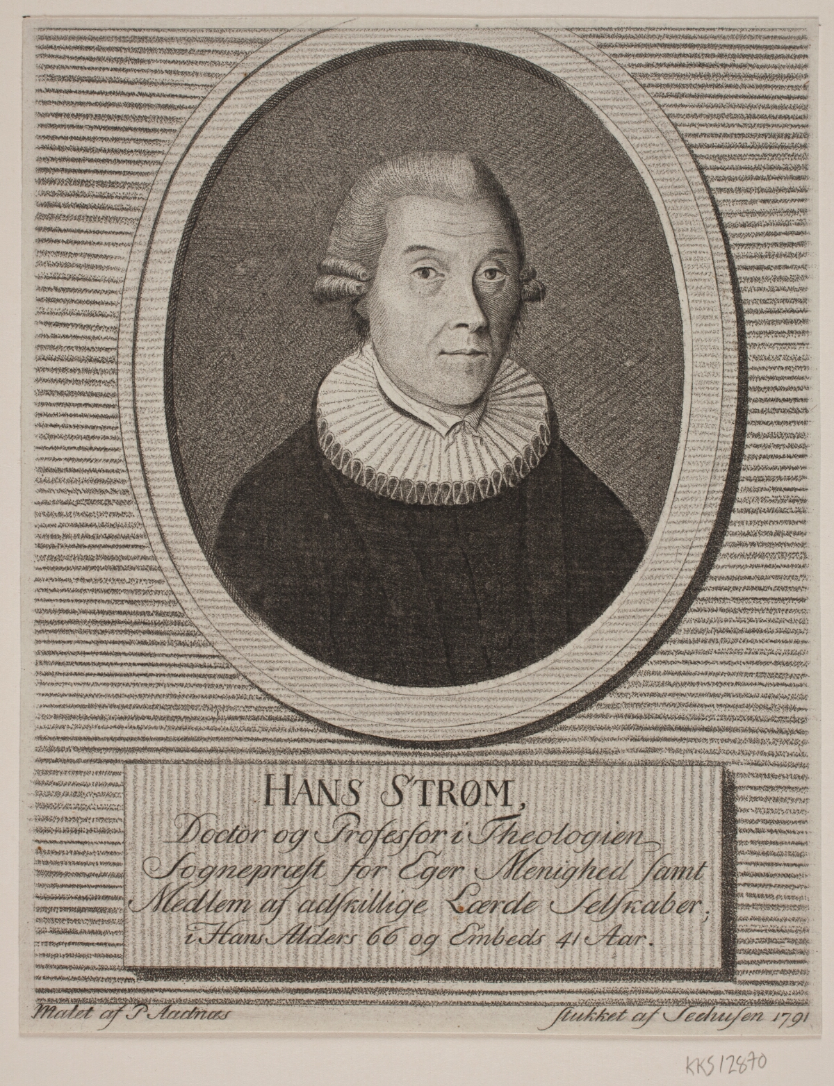 Hans Strøm, 1791, Johan Christoph Seehusen, Peder Aadnæs | SMK Open