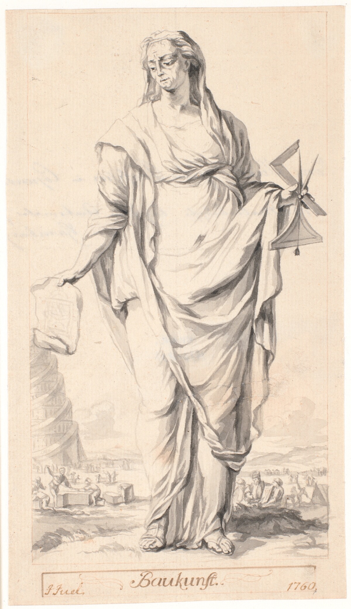 Allegori på bygningskunsten, 1760, Jens Juel | SMK Open