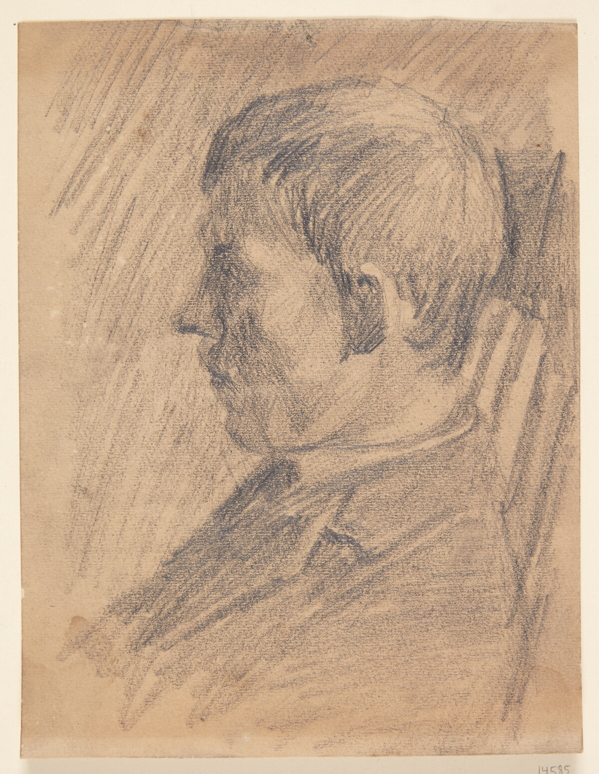 Portrætstudie af maleren Karl Schou, 1892, Johannes Larsen | SMK Open