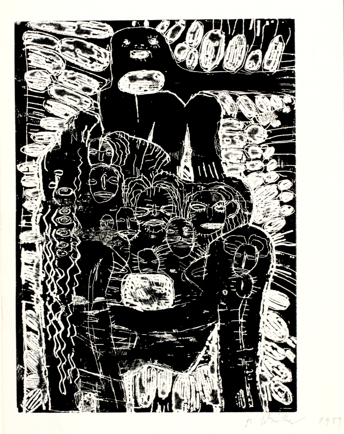 Siddende figur med udstrakt arm, 1959, Richard Winther | SMK Open