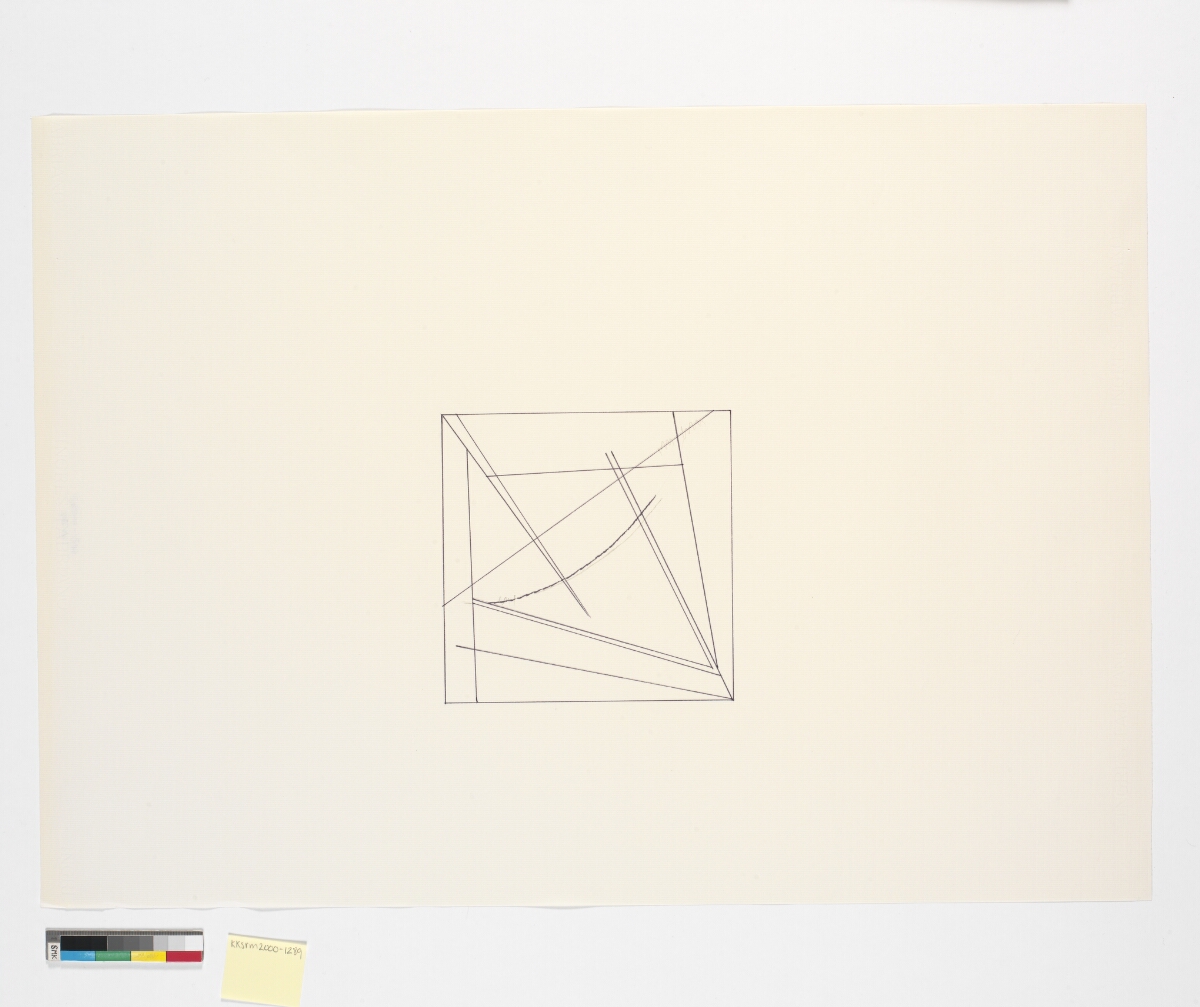 Stilladspartitur til maleriet "Den sorte firkant i sne. Opus 6", 1979 ...