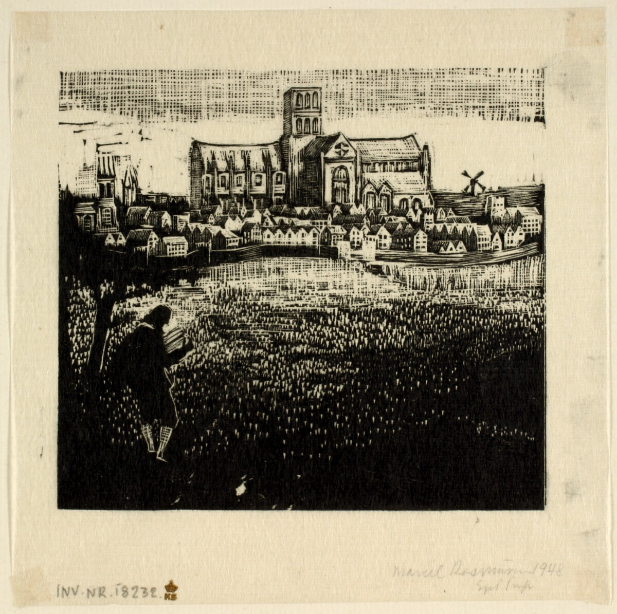 "Kristen" læser i sin bog, 1948, Marcel Rasmussen | SMK Open