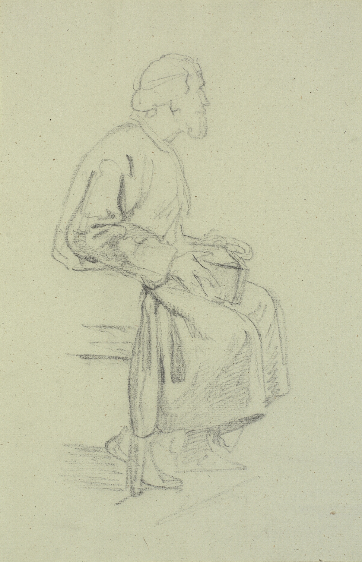 Figurstudier. Siddende gammel mand, 1810 – 1873, Wilhelm Marstrand | SMK Open