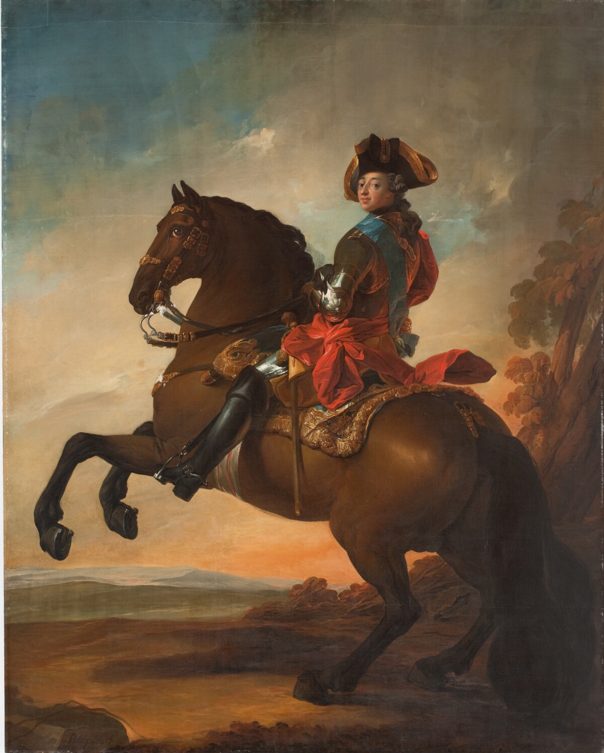 Portræt af Frederik V til hest, 1754, C.G. Pilo | SMK Open