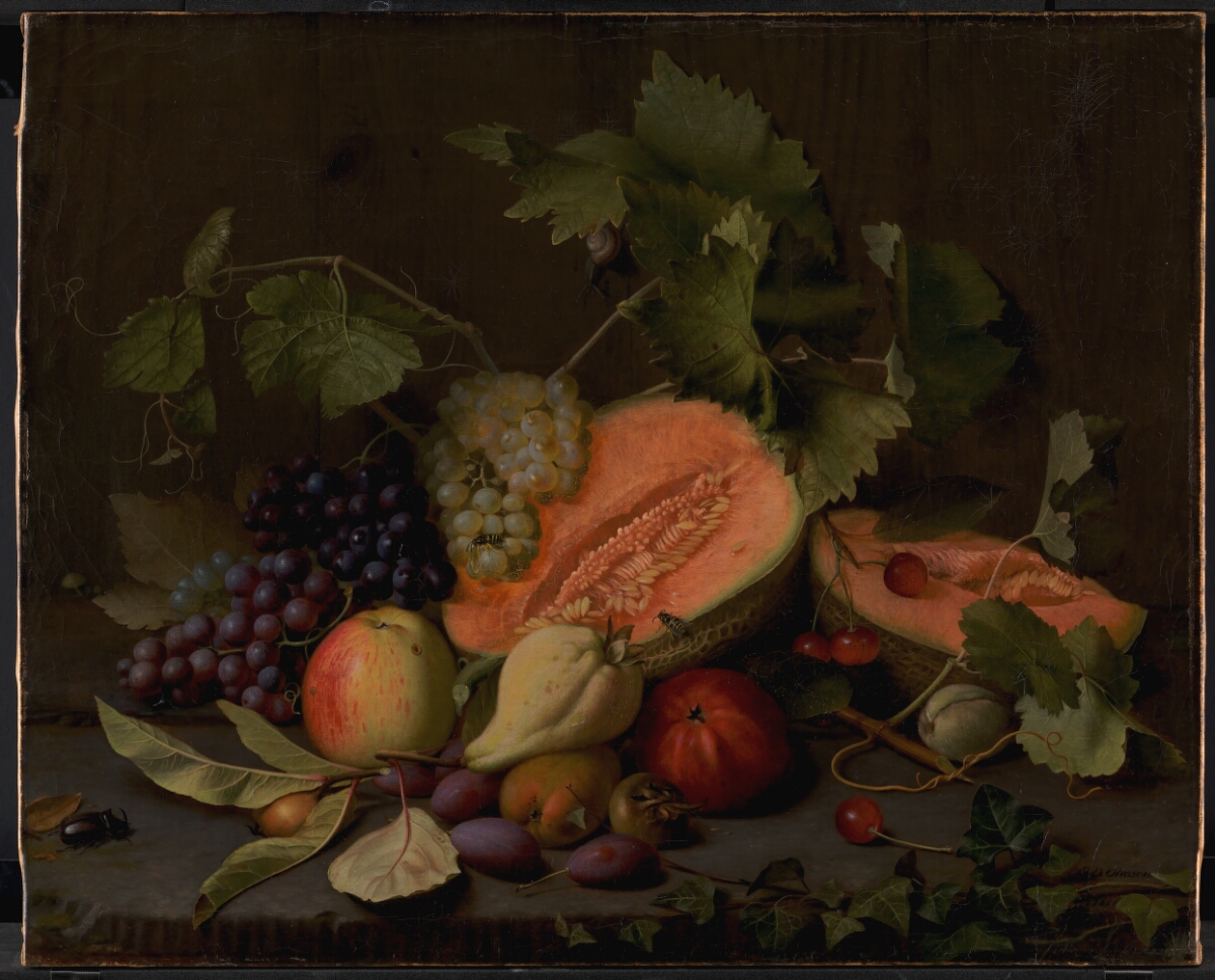 Frugtstykke med meloner og druer, 1851, O.D. Ottesen | SMK Open