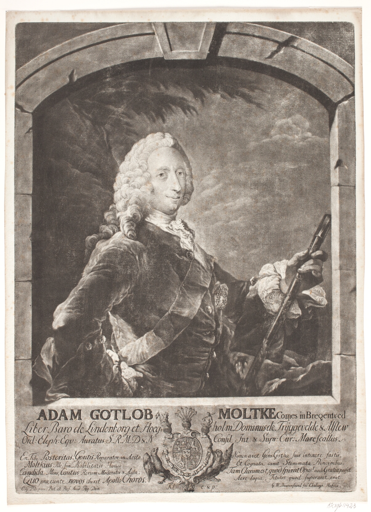 Adam Gotlob Moltke, 1755, Georg Vilhelm Baurenfeind, C.G. Pilo | SMK Open