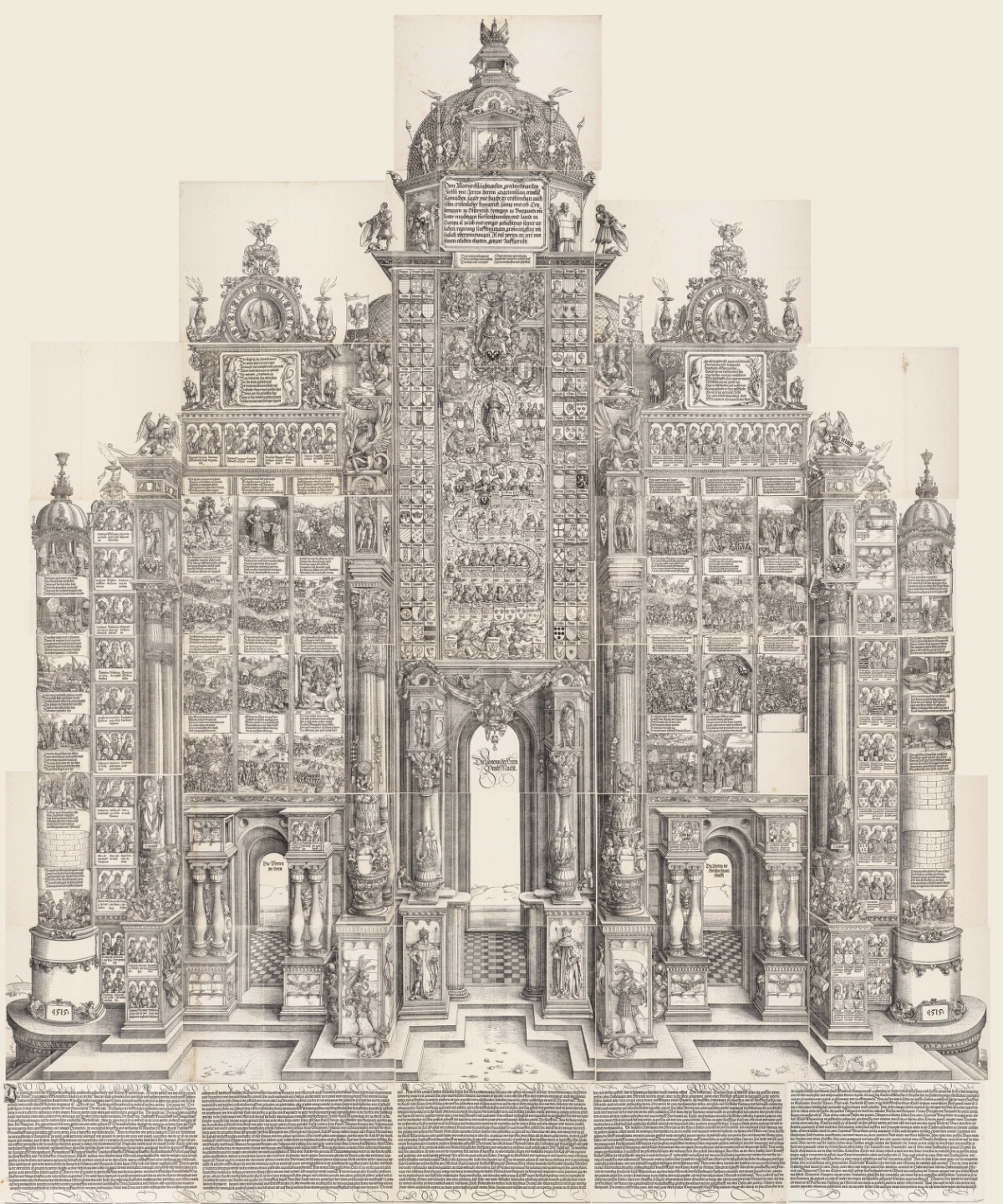 Kejser Maximilian den 1.'s æresport, 1515, Albrecht Dürer, Hieronymus ...
