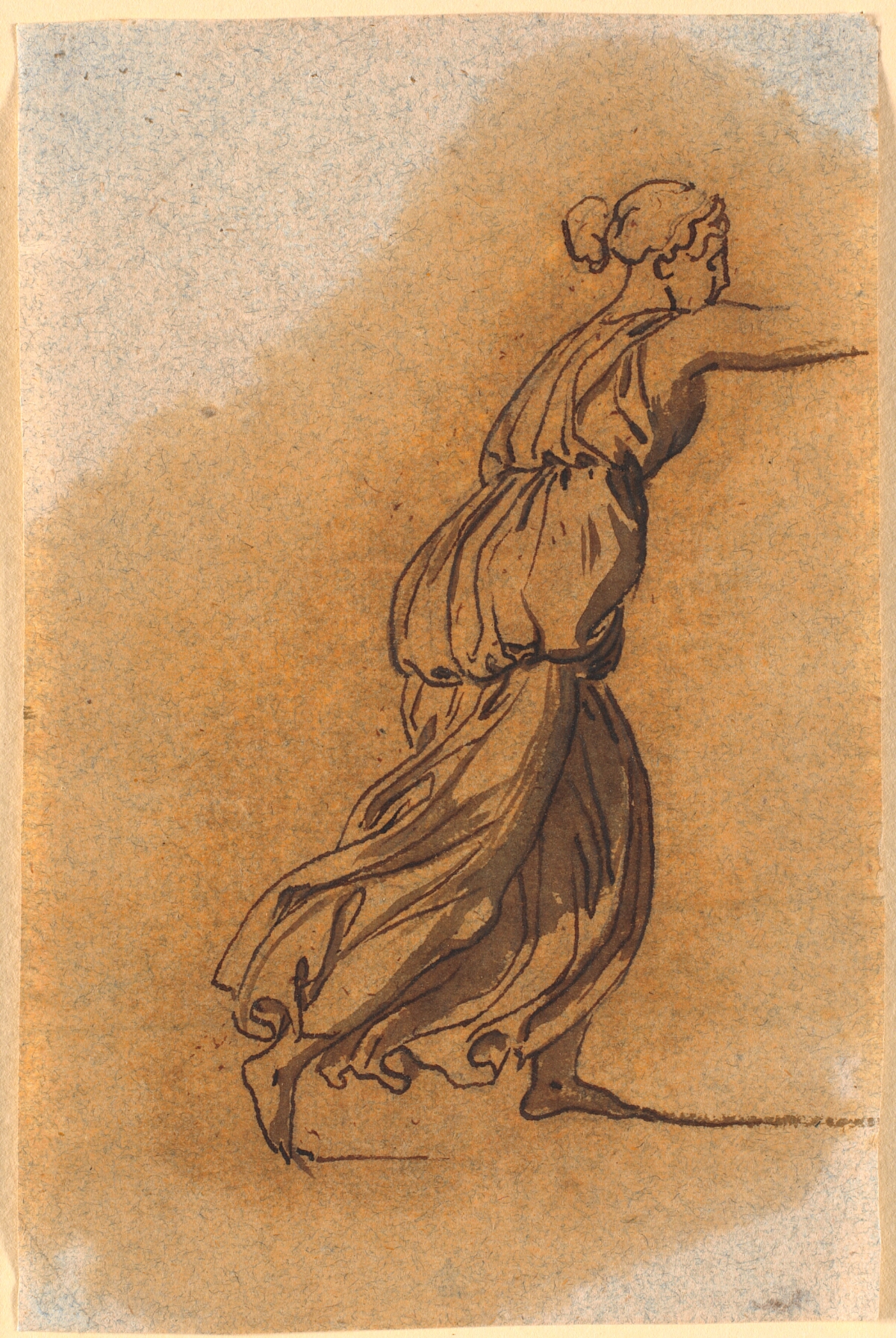 En løbende kvinde med højre arm fremstrakt, 1786 – 1789, Nicolai ...
