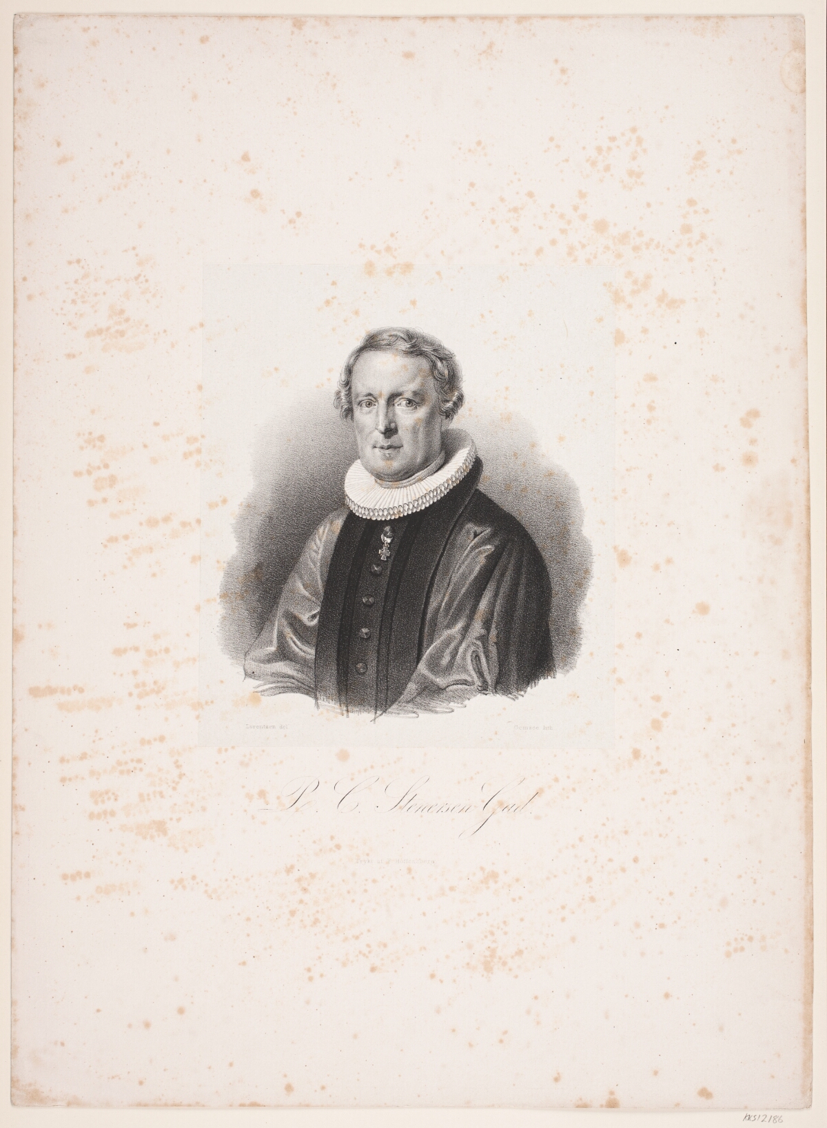 Peter Christian Stenersen Gad, 1850, Peter Henrik Gemzøe, C.A ...