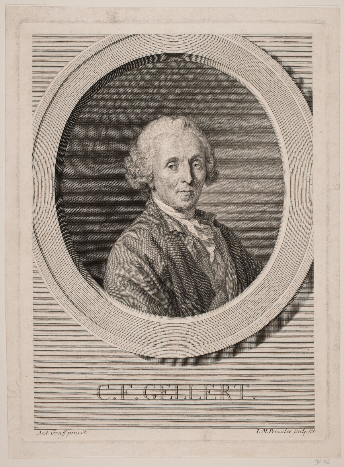 C.F. Gellert, 1776, J.M. Preisler, Anton Graff | SMK Open