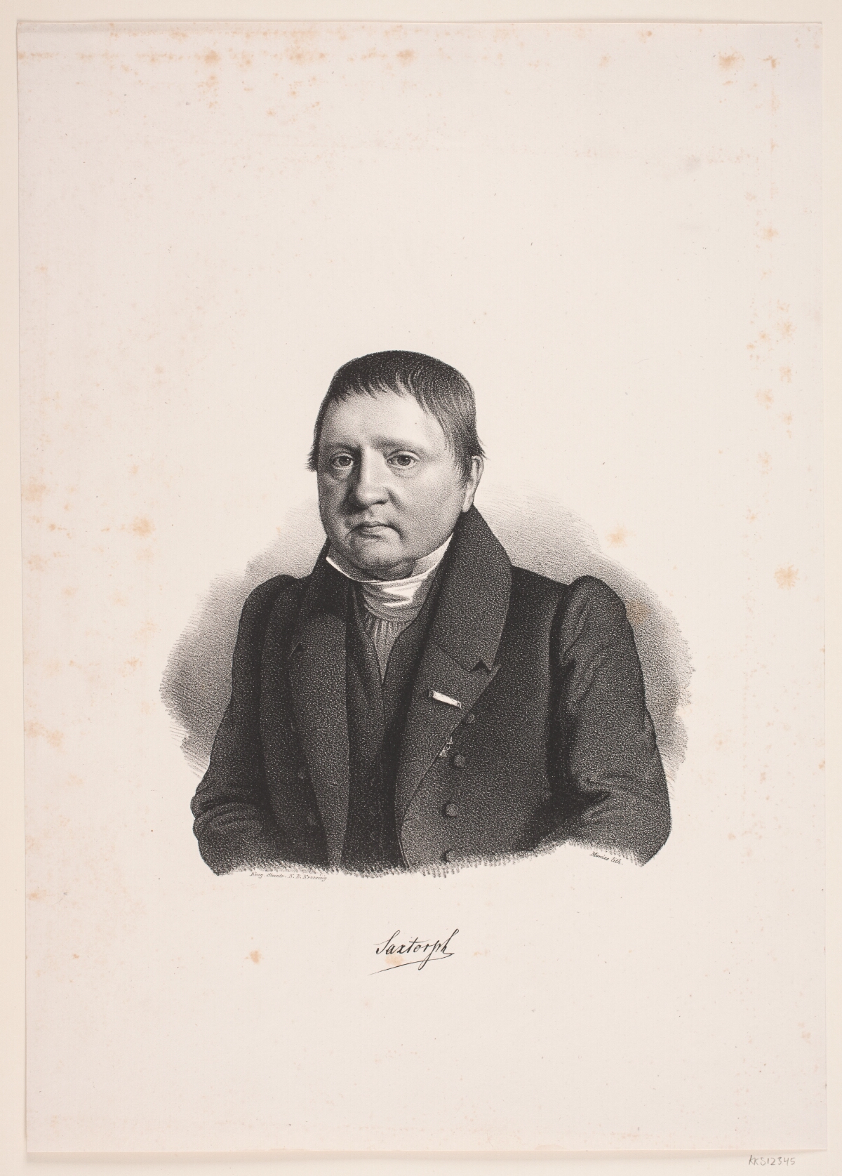 J. S. Saxtorph, 1835, David Monies, Det Kongelige Stentrykkeri | SMK Open