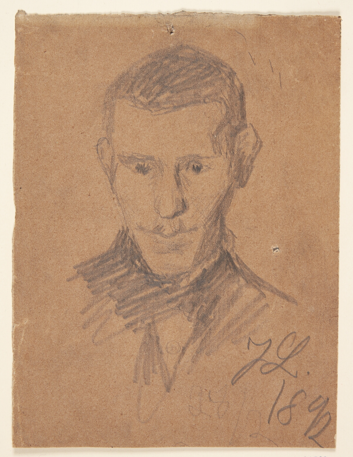 Portrætstudie af maleren Karl Schou, 1892, Johannes Larsen | SMK Open