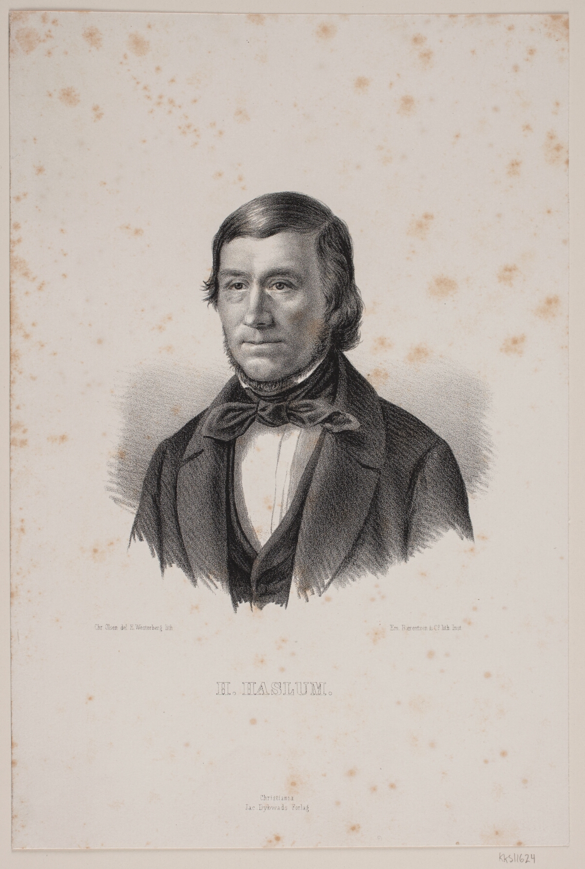 Hans Haslum, 1856 – 1857, Edvard Westerberg, Christian Olsen, Em ...