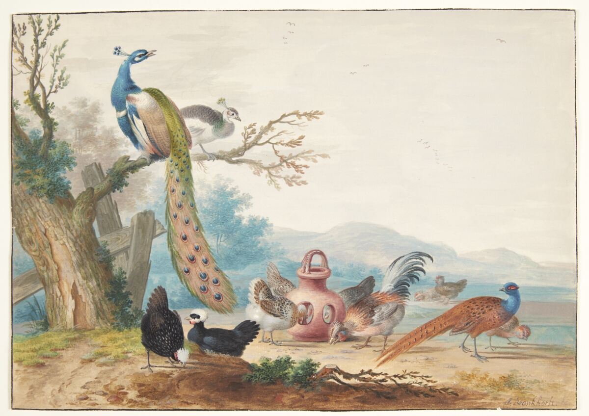 Landskab med fugle, 1600 – 1700, Johannes Bronckhorst | SMK Open