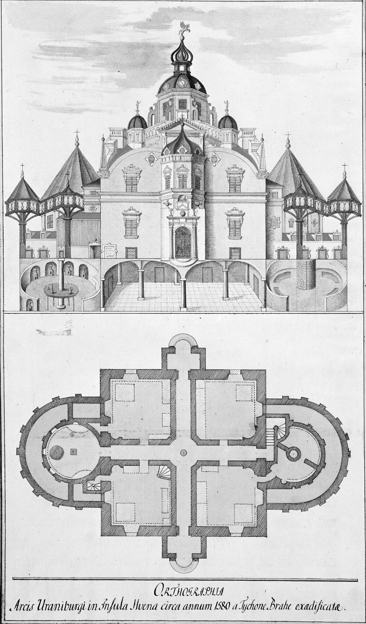 Uranienborg; opstalt og grundplan, 1600 – 1700, Ubekendt dansk | SMK Open