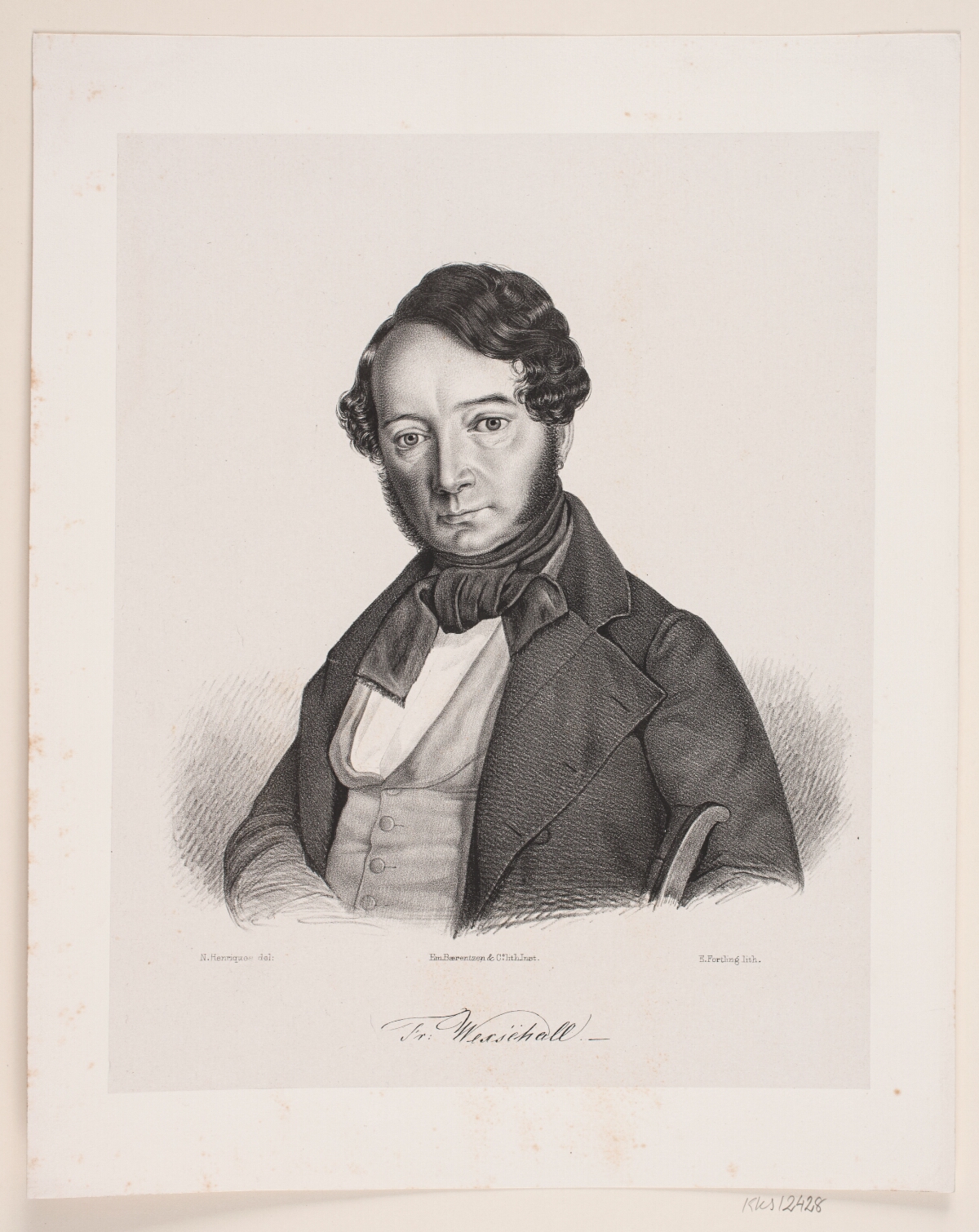 F. Wexschall, 1809 – 1875, Edvard Fortling, Nathan Henriques | SMK Open