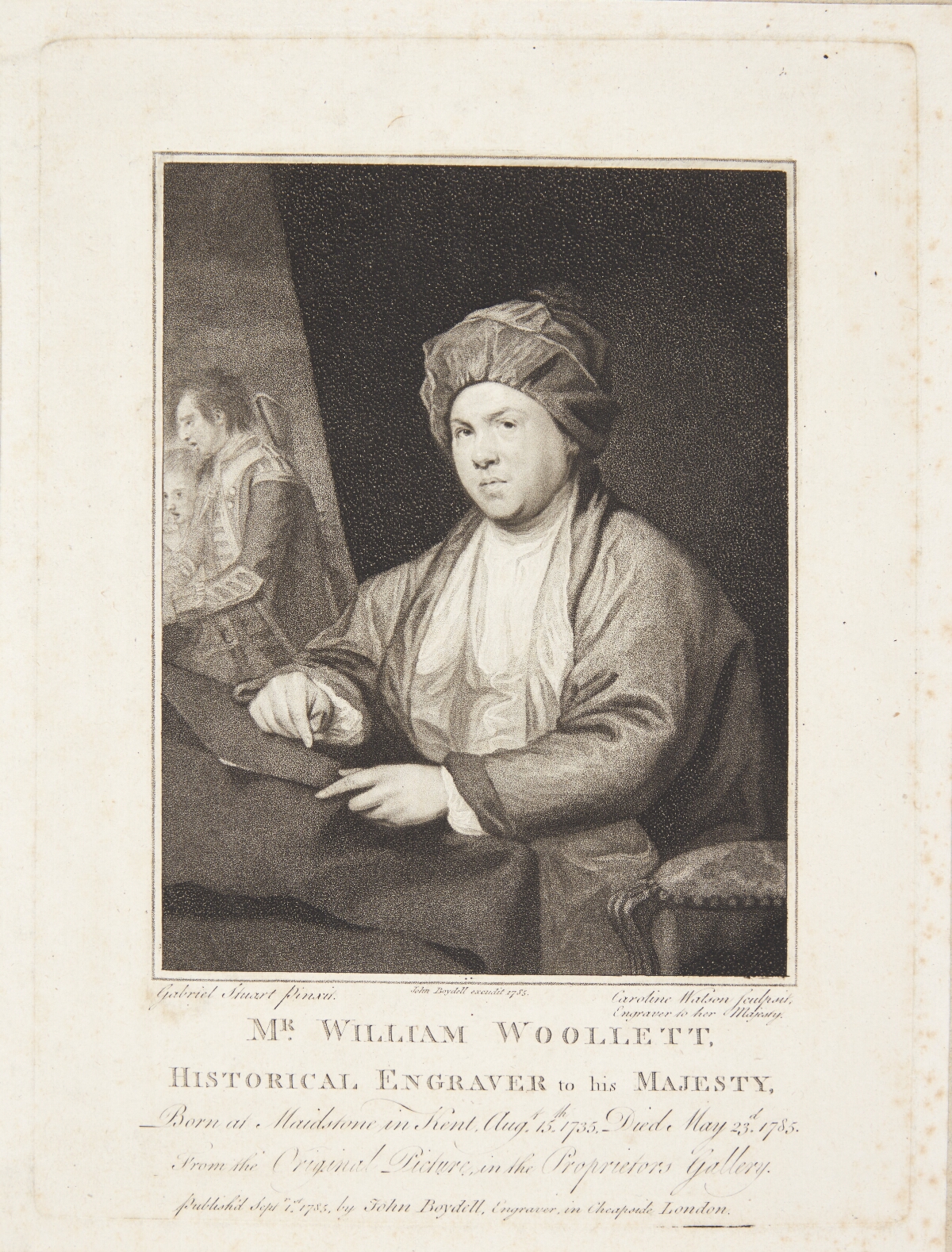 William Woollett, 1785, Caroline Watson, Gilbert Stuart, John Boydell ...
