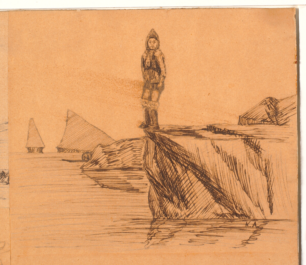 Kvinde på en klippe, 1920 – 1934, Kaarale Andreassen | SMK Open