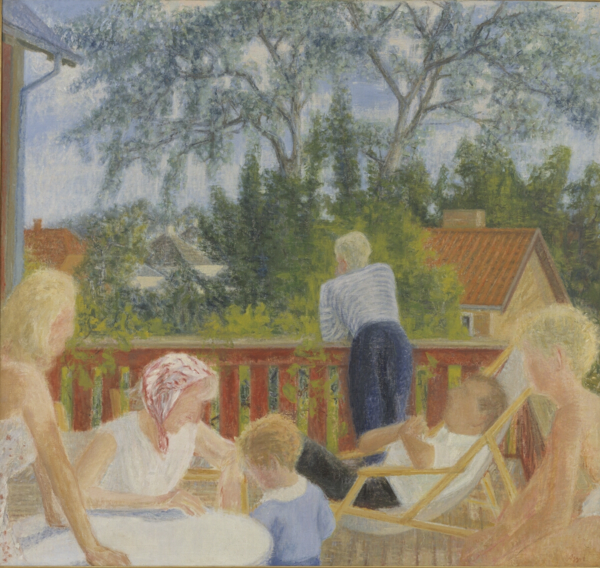 Sommerdag på altanen, 1940 – 1955, Knud Agger | SMK Open