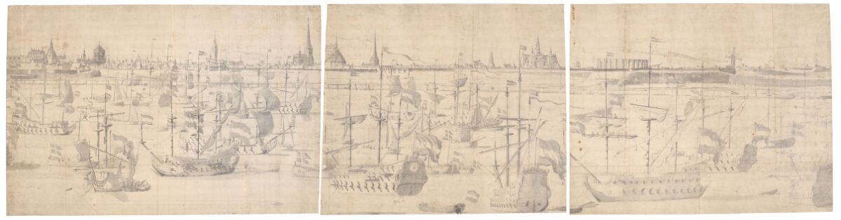 Den hollandske flåde på Københavns Red 1658, 1658, Willem I van de ...