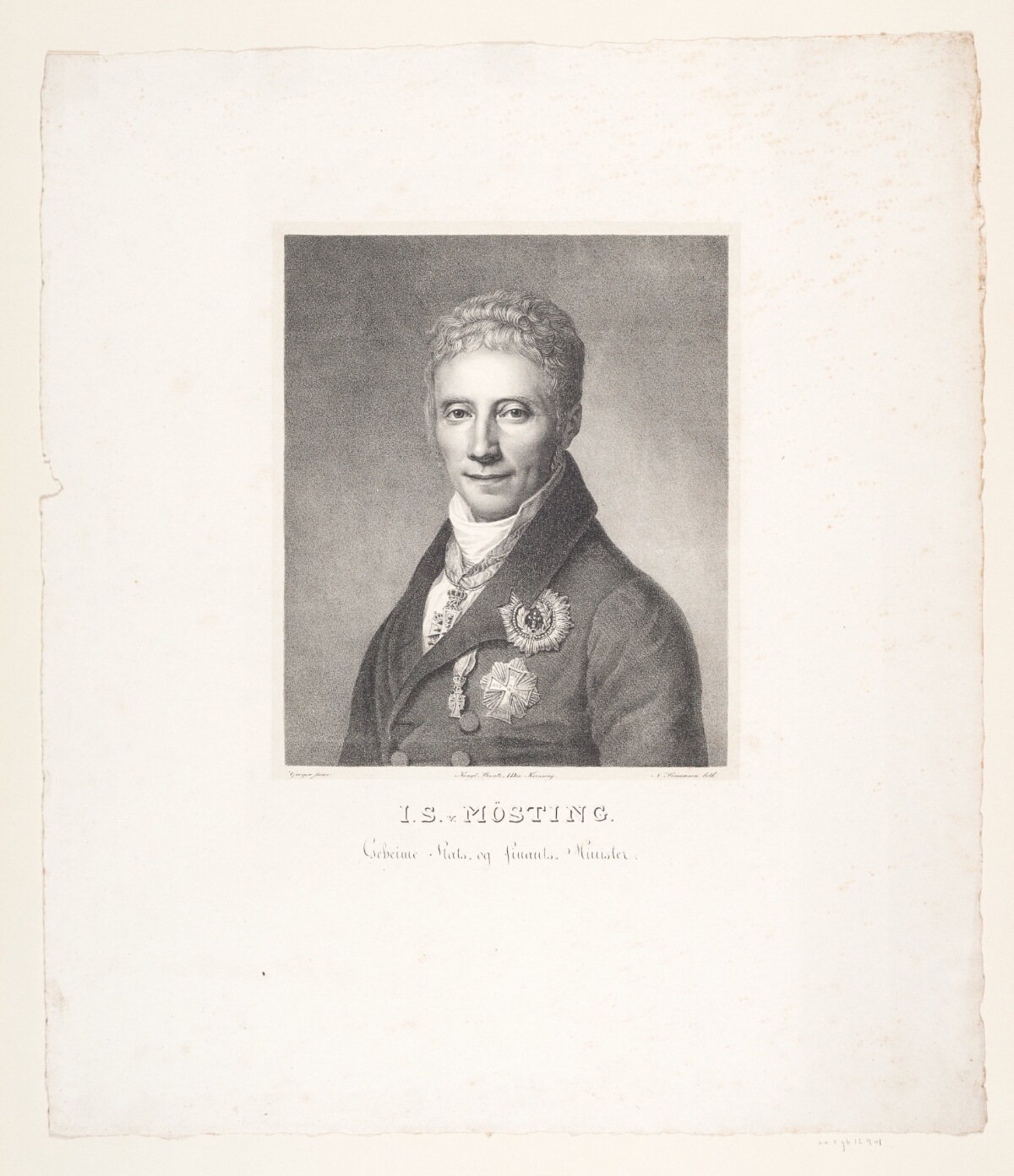 Johan Sigismund Møsting, 1827, Niels Simonsen, Friedrich Carl Gröger, N ...