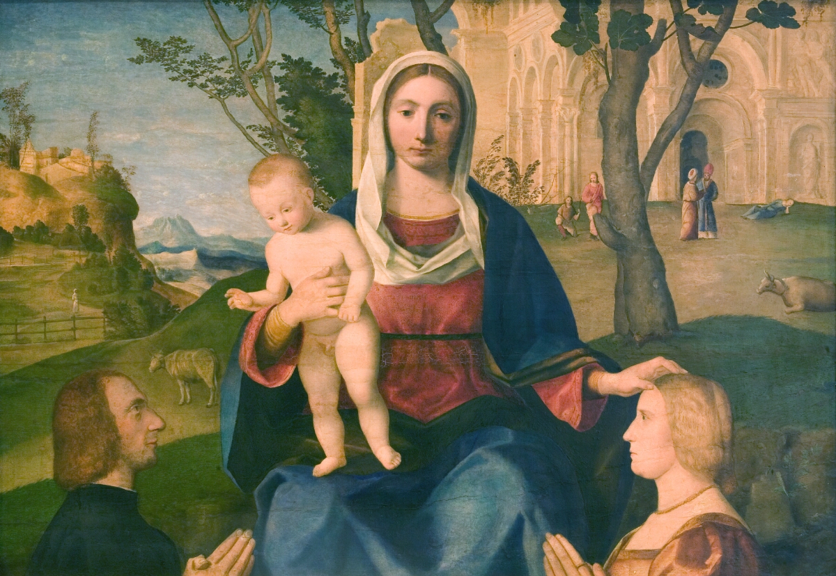 Madonna med Barnet og to stiftere, 1485 – 1531, Vincenzo Catena, Rocco ...