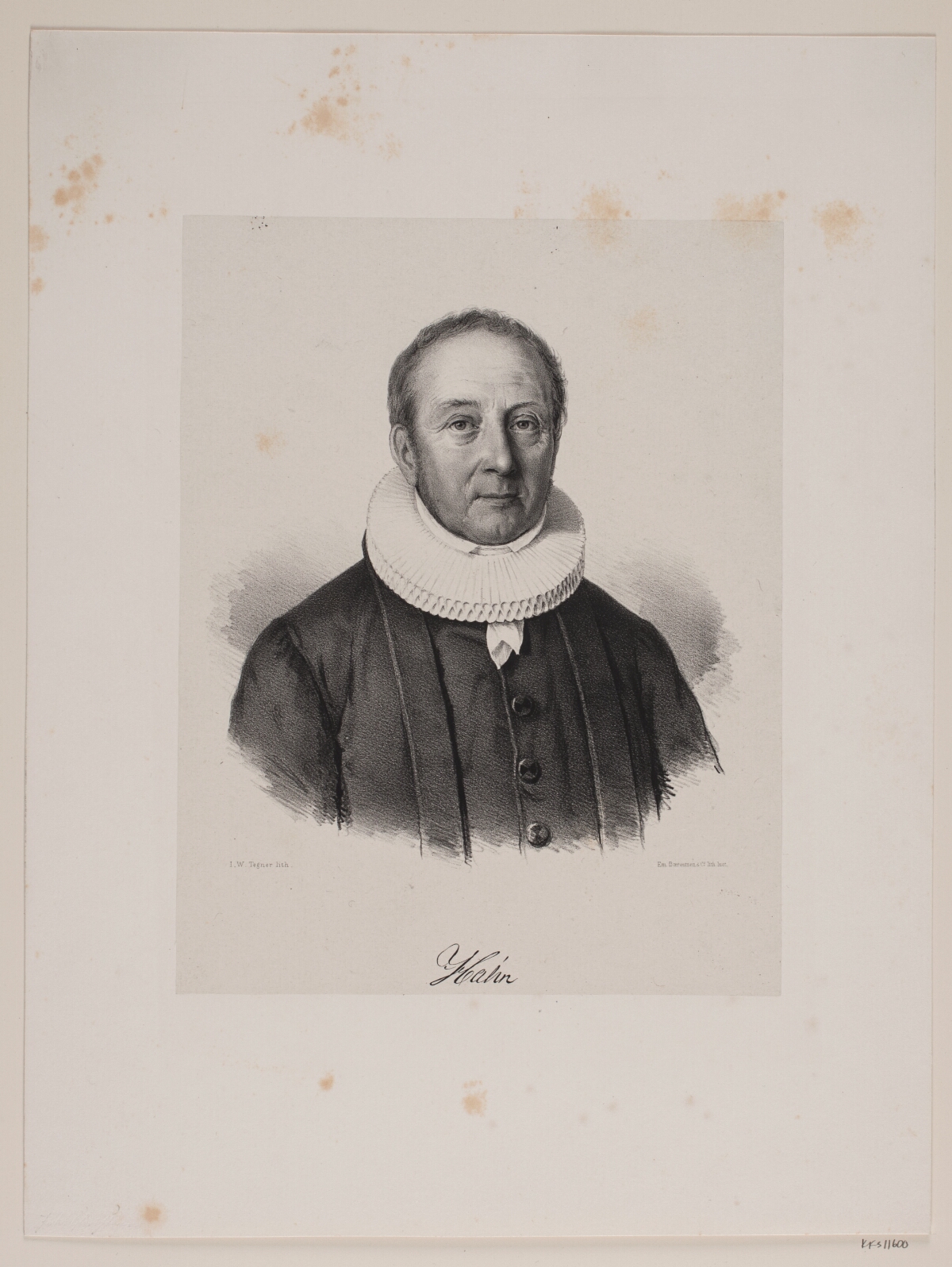 Johan Christian Hahn, 1847, Isac Wilhelm Tegner, Em. Bærentzen's ...