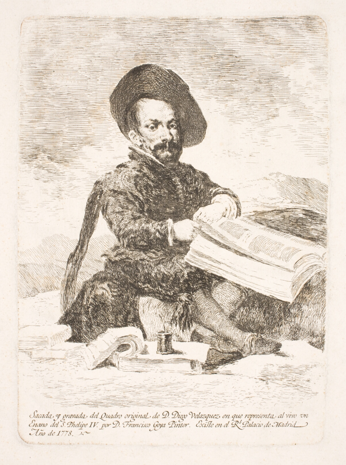 Dværgen El Primo, 1778, Francisco de Goya, Diego Velázquez | SMK Open