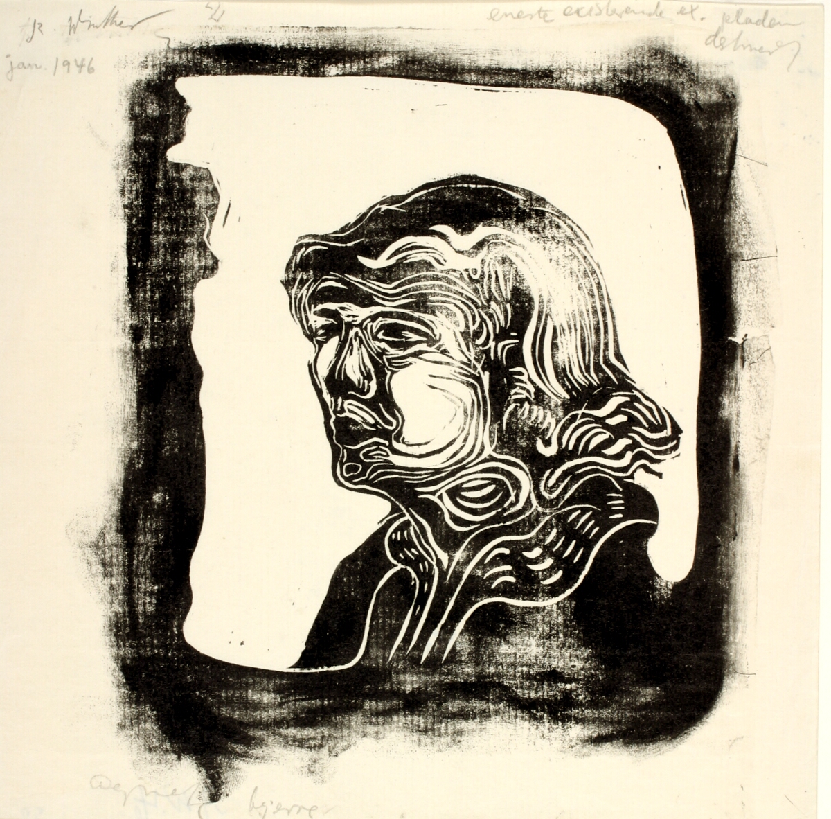 Portræt af Agnete Bjerre, 1946, Richard Winther | SMK Open