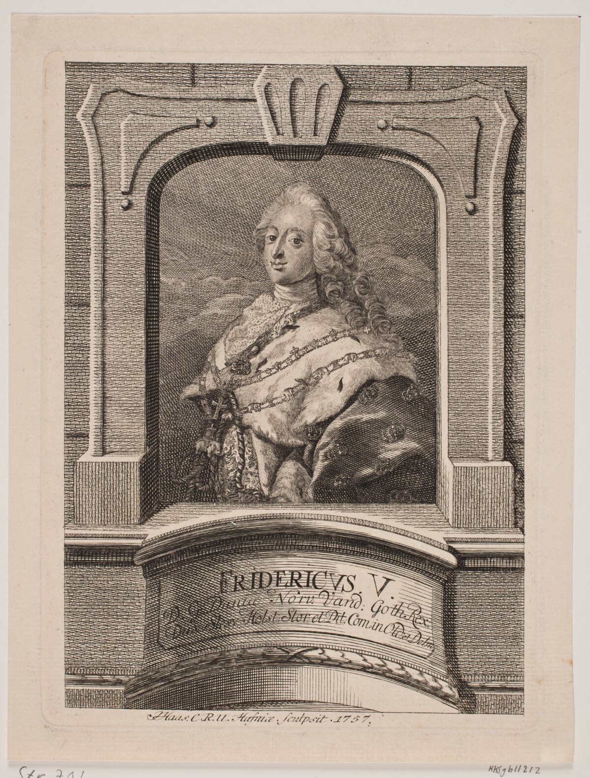 Frederik V, 1757, Jonas Haas, Johan Martin Preisler, C.G. Pilo | SMK Open
