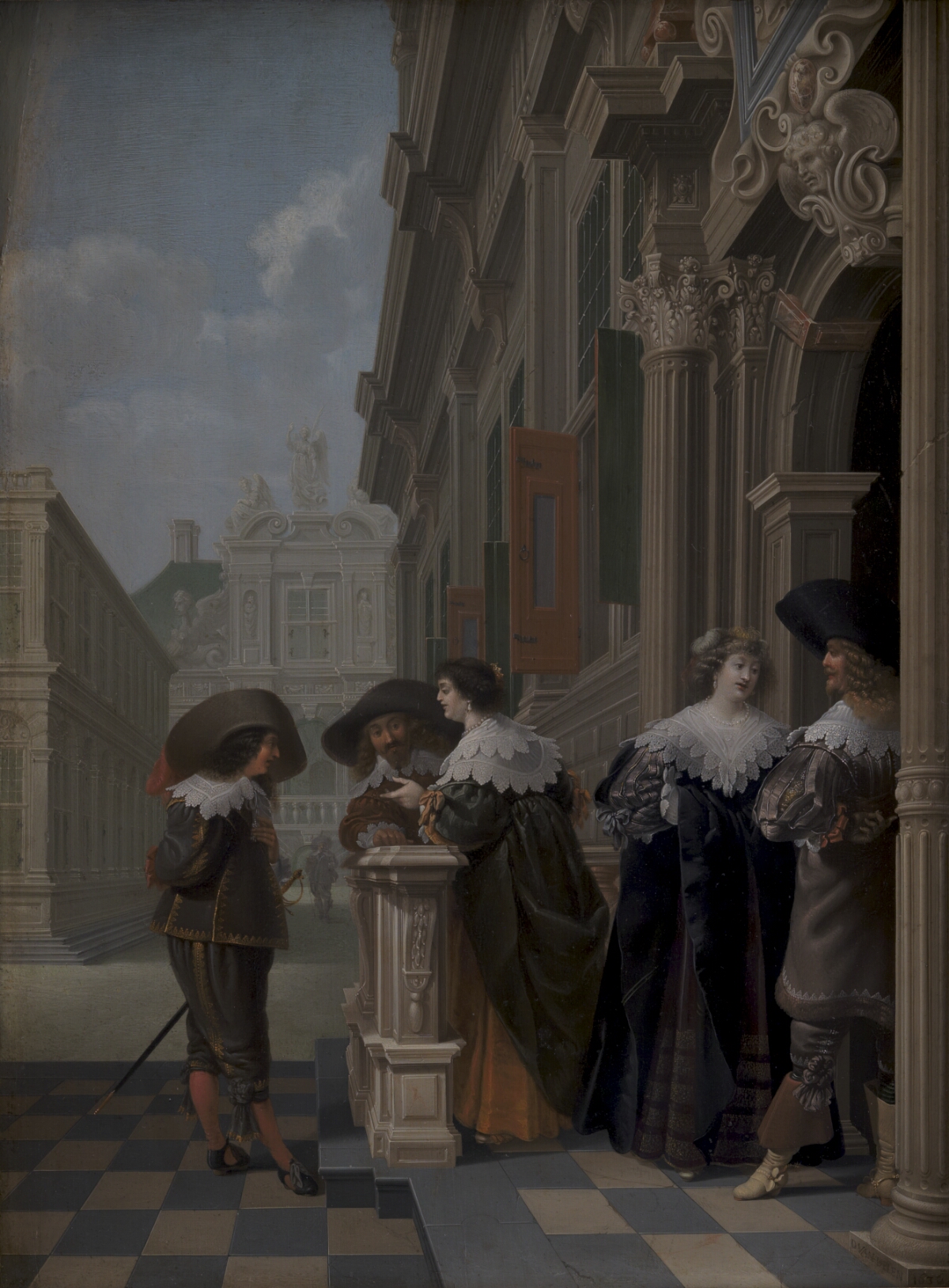Konversation udenfor et slot, 1636, Dirck van Delen | SMK Open