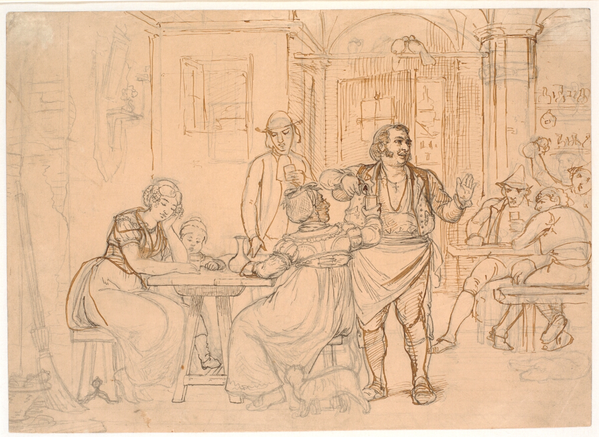 Osteriscene, 1810 – 1873, Wilhelm Marstrand | SMK Open