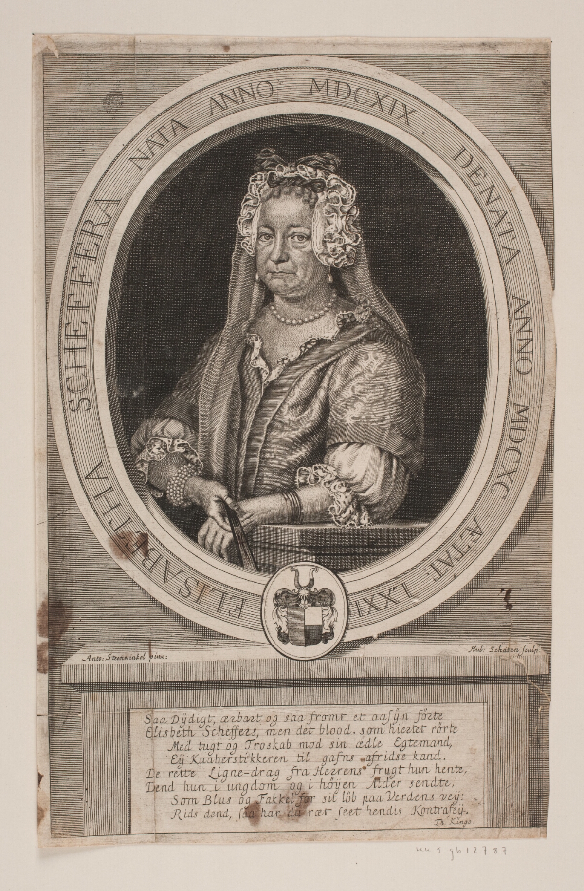 Elisabeth Scheffer, 1693, Schaten, Hubert, Steenwinckel, Antoni van ...