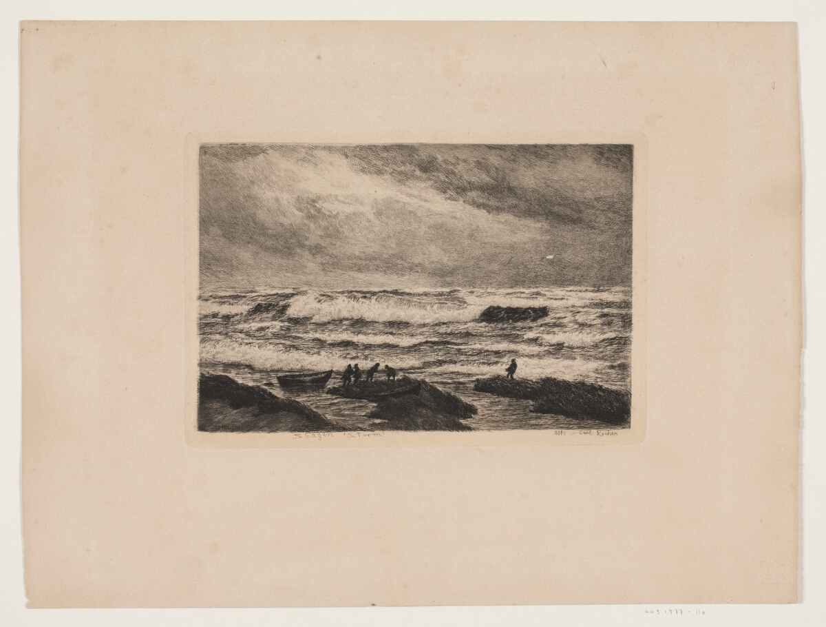 Skagen. Storm, 1900, Carl Locher | SMK Open