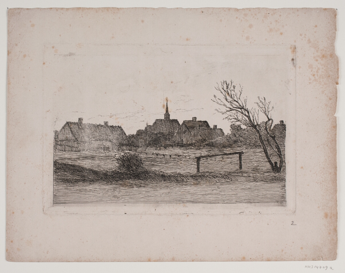 Hornbæk kirke, sommeraften, 1887, Carl Locher | SMK Open