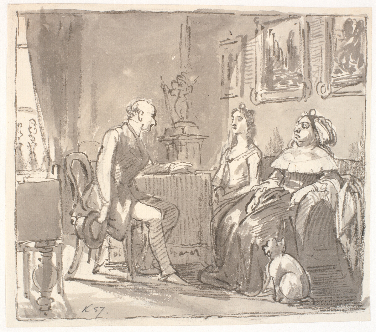 Visit hos hendes nåde, 1860 – 1873, Wilhelm Marstrand | SMK Open