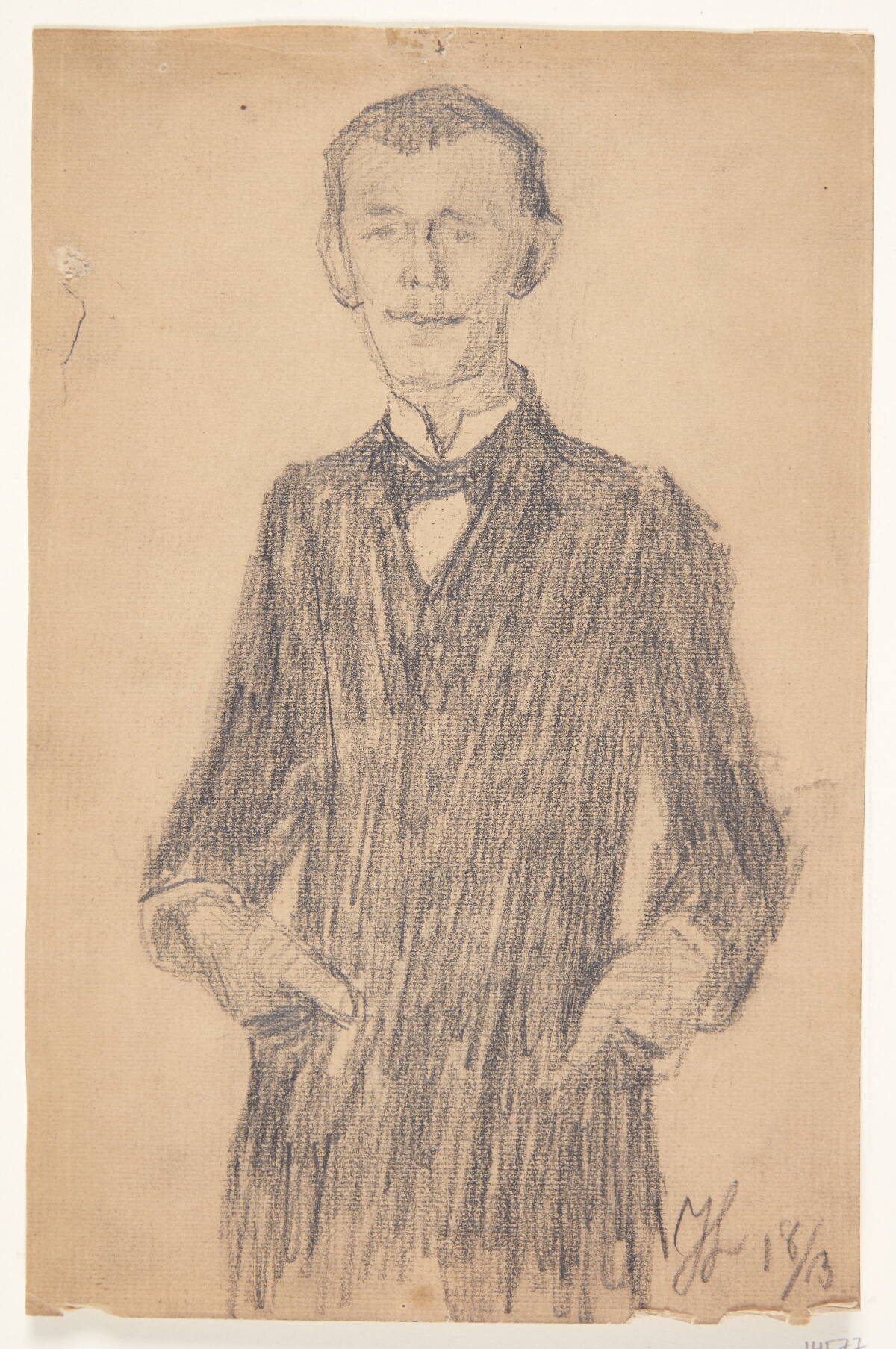 Portrætstudie af maleren Karl Schou, 1892, Johannes Larsen | SMK Open