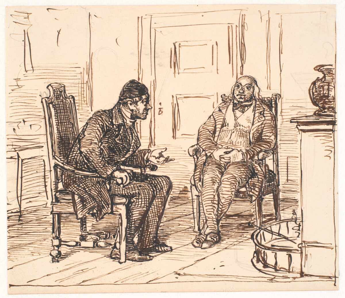 Diskussion mellem to velærværdigheder, 1810 – 1873, Wilhelm Marstrand | SMK Open