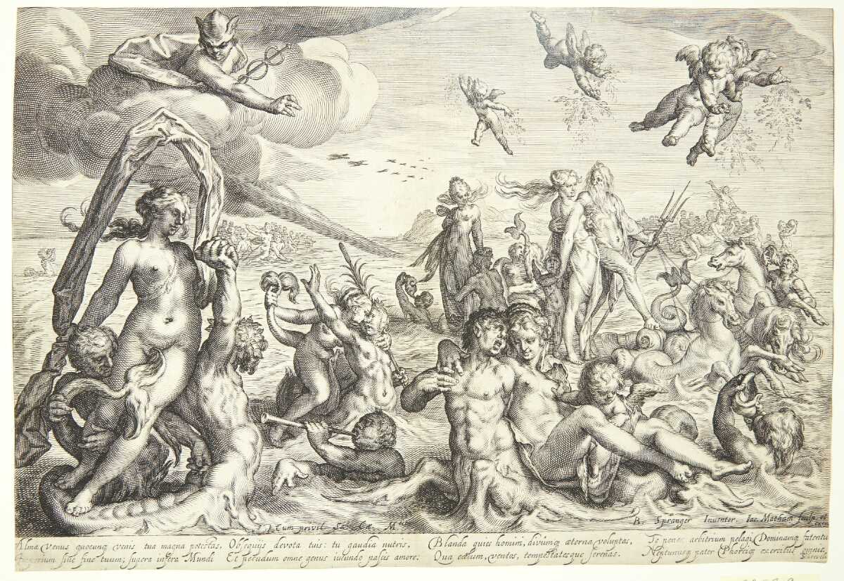Neptun og Thetis, 1611 – 1614, Jacob Matham, Bartholomeus Spranger ...
