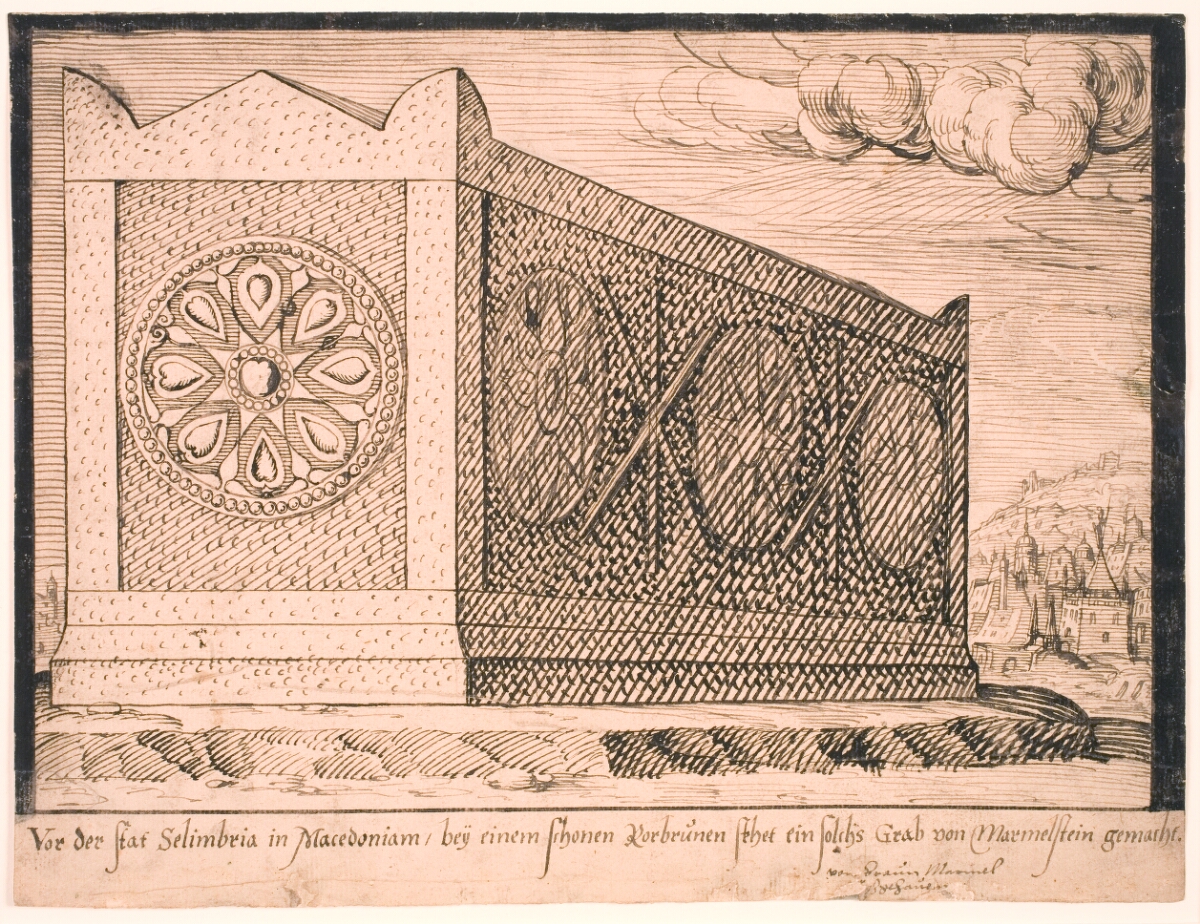 En sarkofag i Silivri, 1560 – 1564, Melchior Lorck | SMK Open