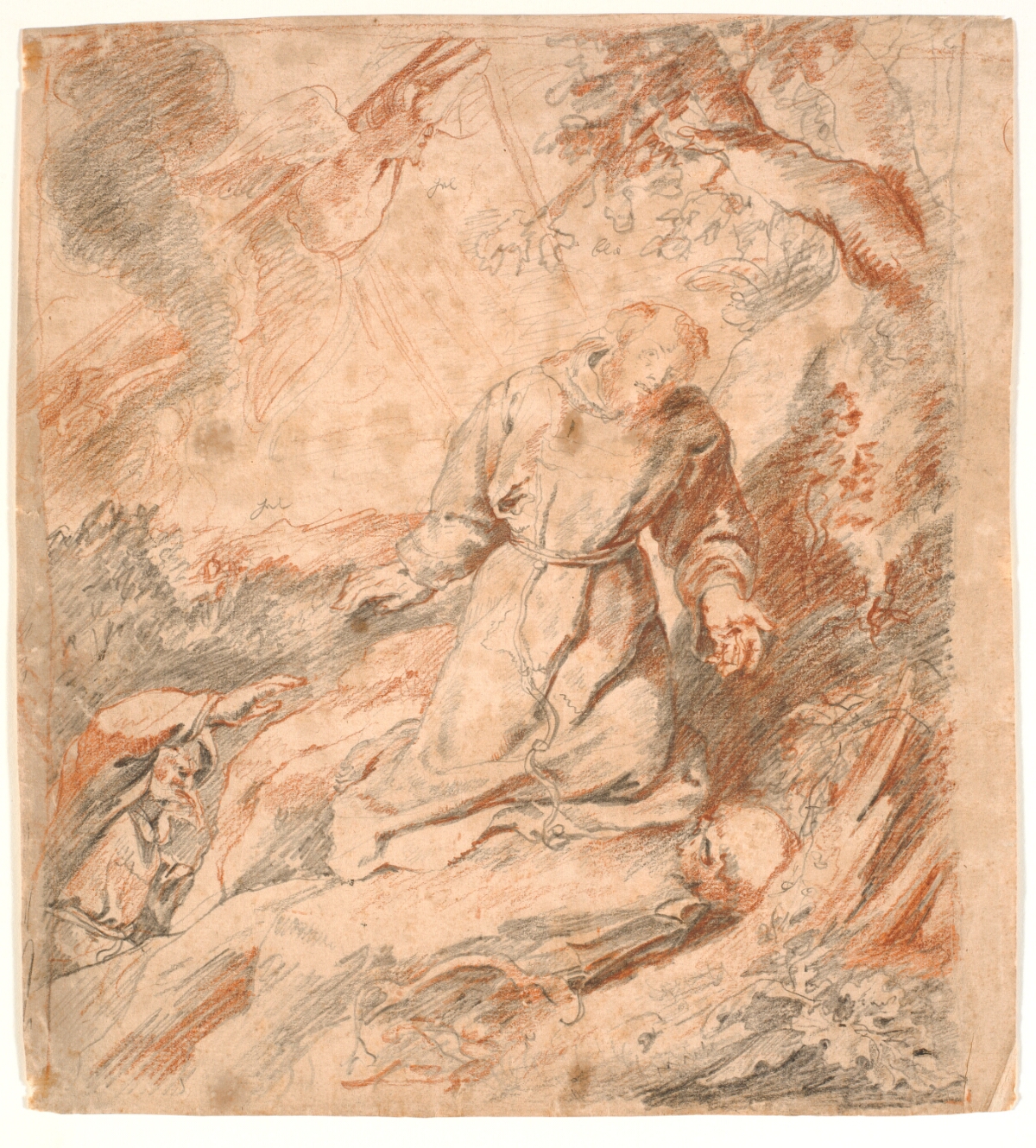 Den hellige Frants' stigmatisation, 1600 – 1640, Peter Paul Rubens, Peter Paul Rubens | SMK Open