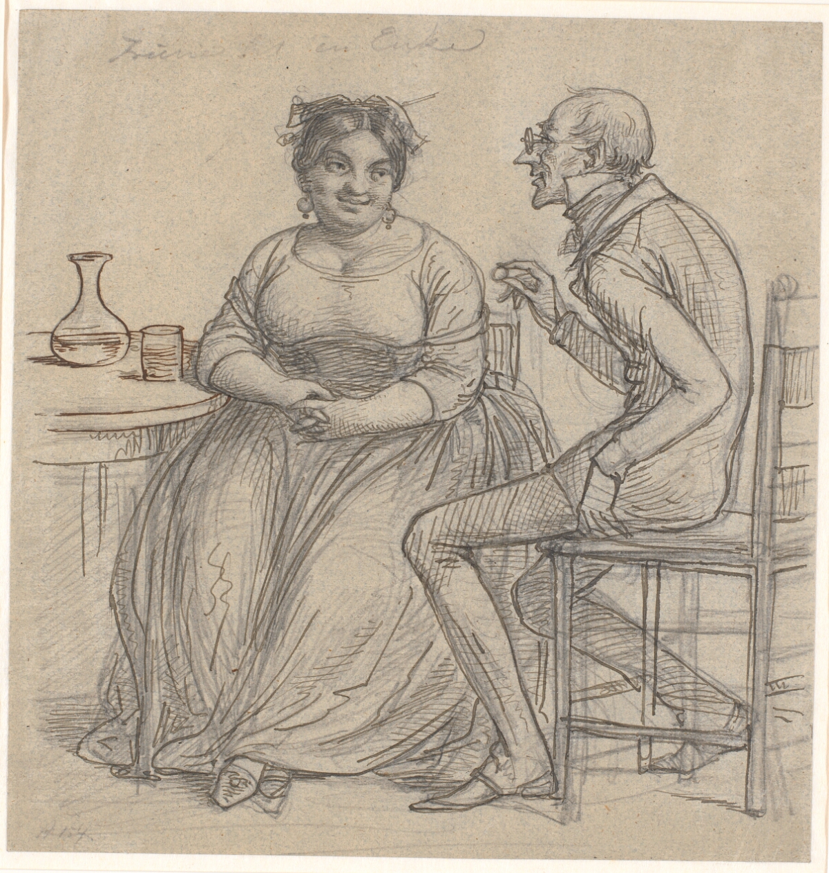 "Frieri til en enke", 1840 – 1849, Wilhelm Marstrand | SMK Open