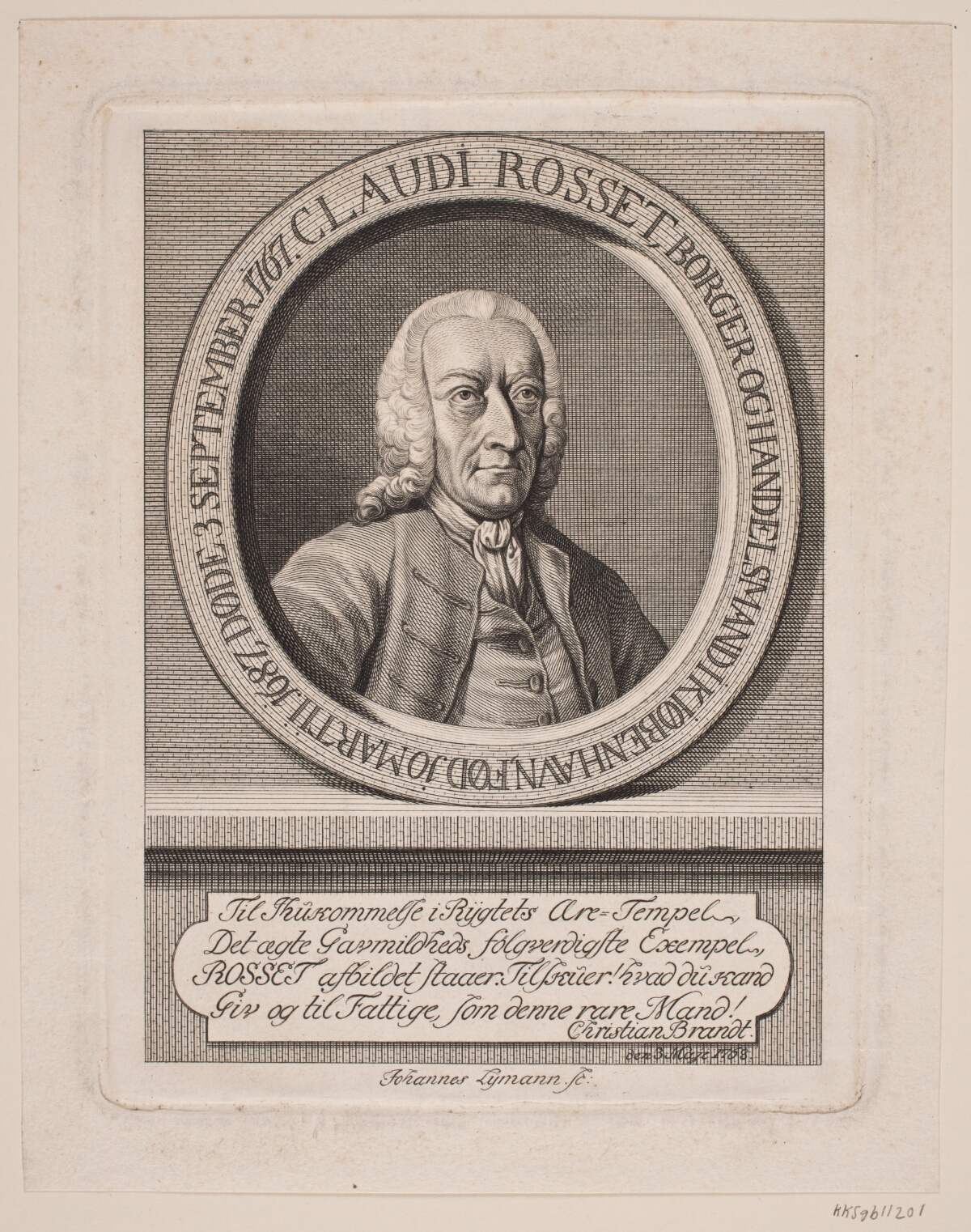 Claude Rosset, 1768, Johan Samuel Lymann | SMK Open