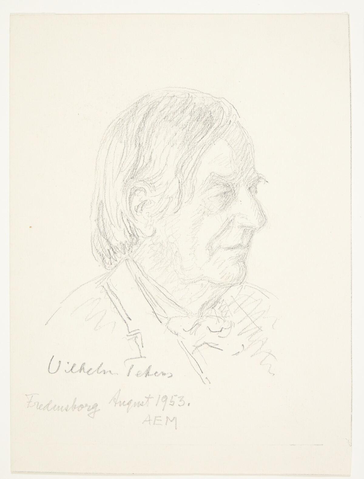 Portræt af maleren Vilhelm Tetens, 1953, Anna E. Munch | SMK Open