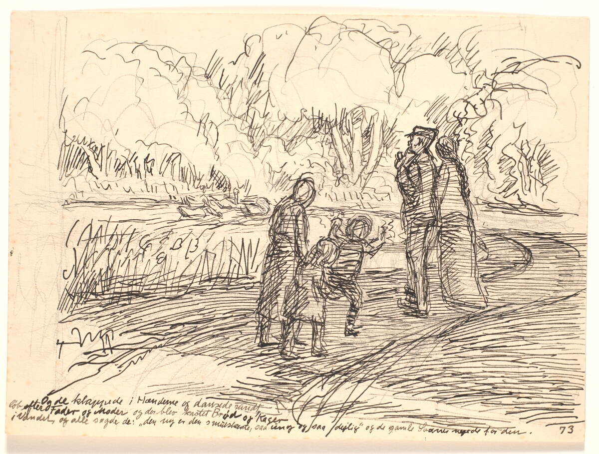 Og de klappede i Hænderne..., 1928, Fritz Syberg | SMK Open