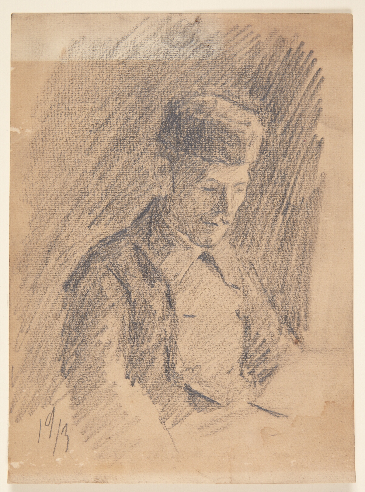Portrætstudie af maleren Karl Schou, 1892, Johannes Larsen | SMK Open