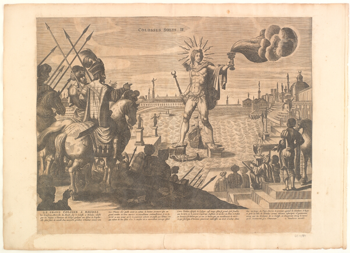 Kolossen på Rhodos (Colossus Solis. II), 1600 – 1699, Cornelis ...